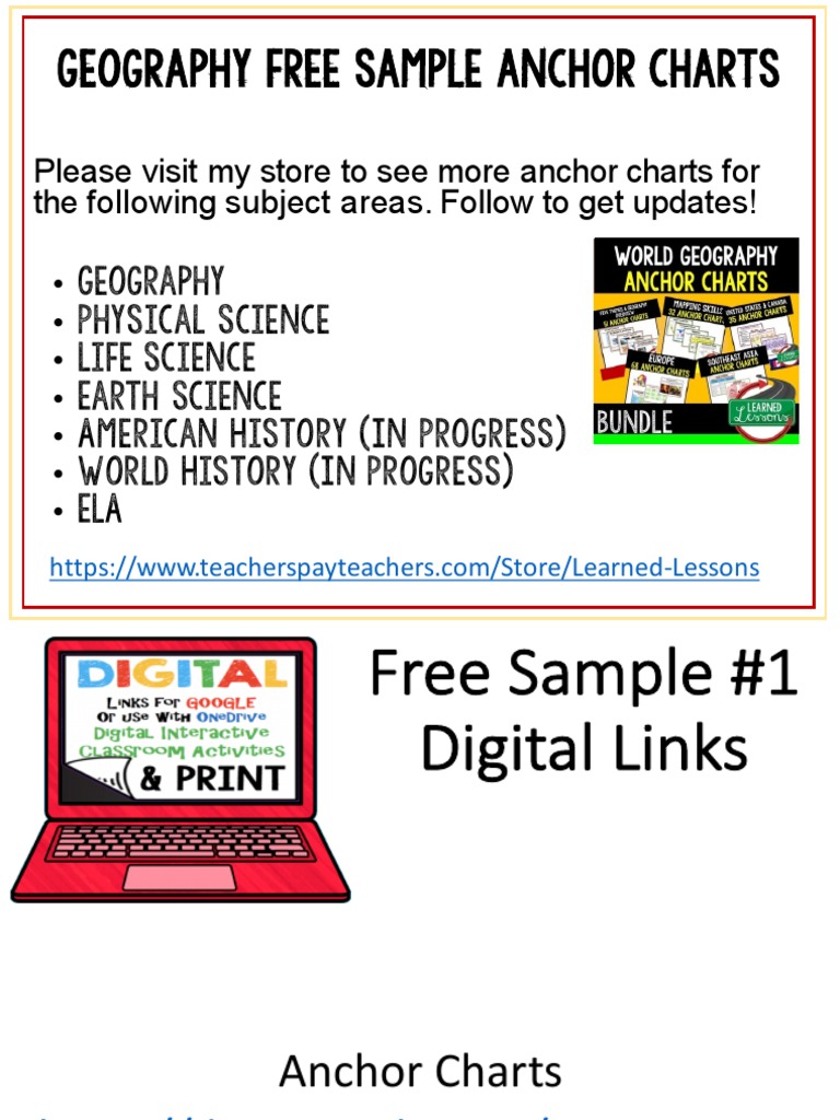 World Geography Anchor Charts Bundle | PDF | Map | Geography
