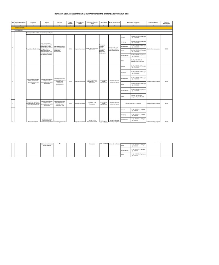 Ruk Surveilans Tahun 2024 | PDF