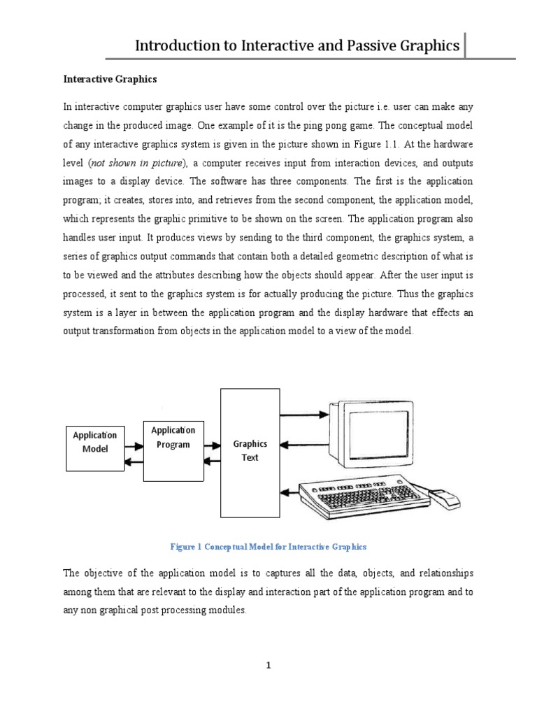 Intro To Interactive and Passive Graphics | PDF