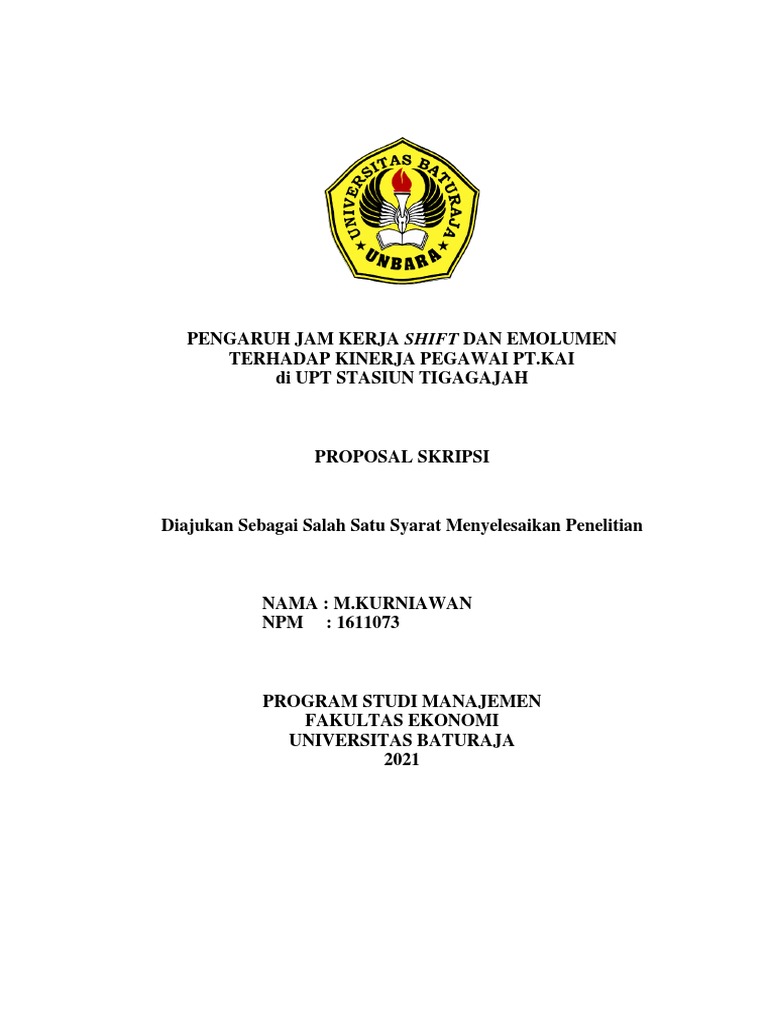 Proposal Skripsi M.kurniawan 1611073 | PDF