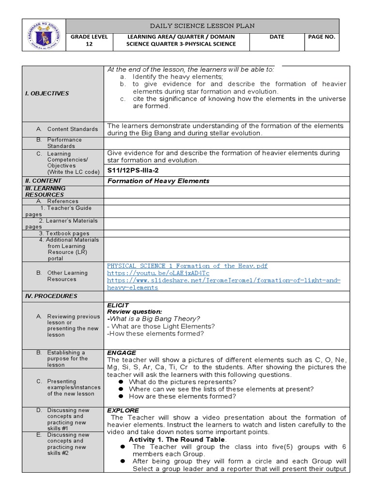 Formation of Heavy Elements | PDF