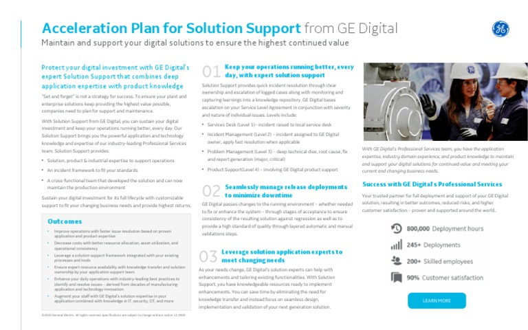 acceleration-plans-for-solution-support-from-ge-digital | PDF | Expert | Product Lifecycle
