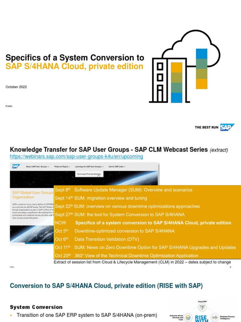 5-Specifics of Conversion To S4HANAcloudPrivateEdition | PDF