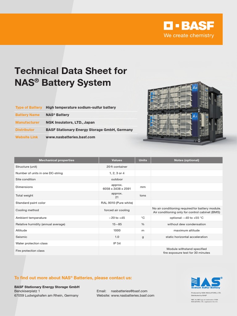 BASF NAS Technical Data Sheet | PDF | Alternating Current | Electrical Engineering