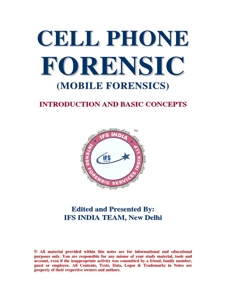 HCell Phone Forensics (IBC) | PDF | Cellular Network | Mobile Phones