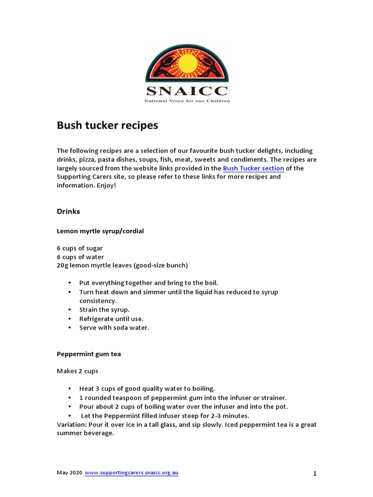 Bush Tucker Recipes | PDF