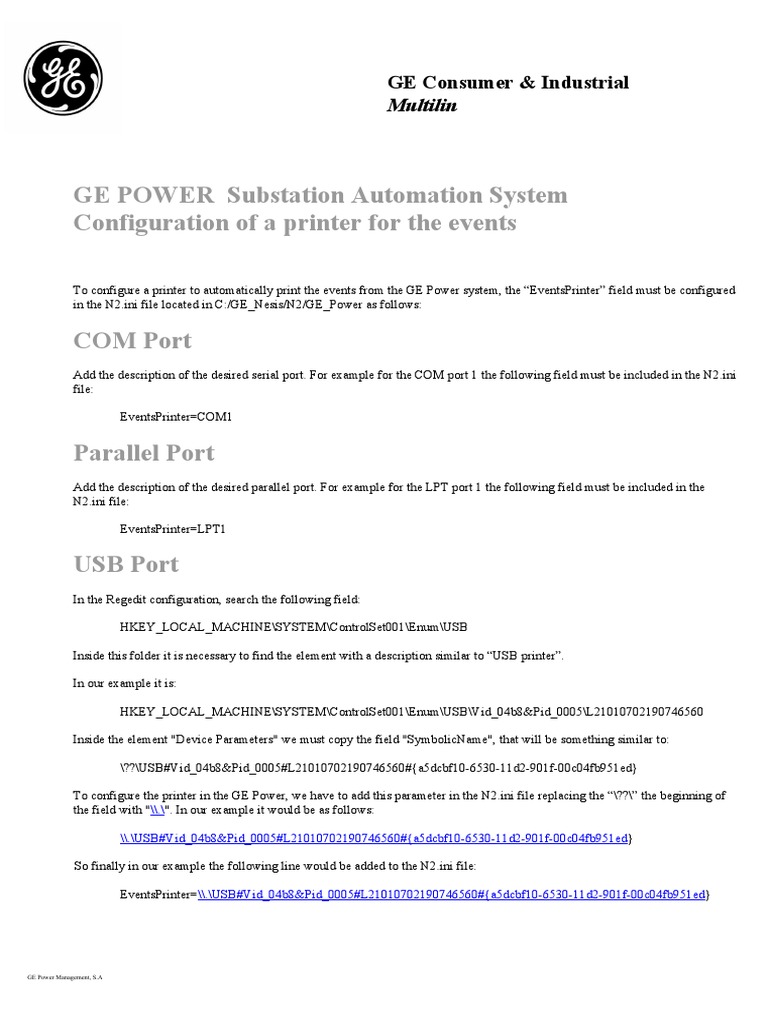 GE Power - Events Printer | PDF