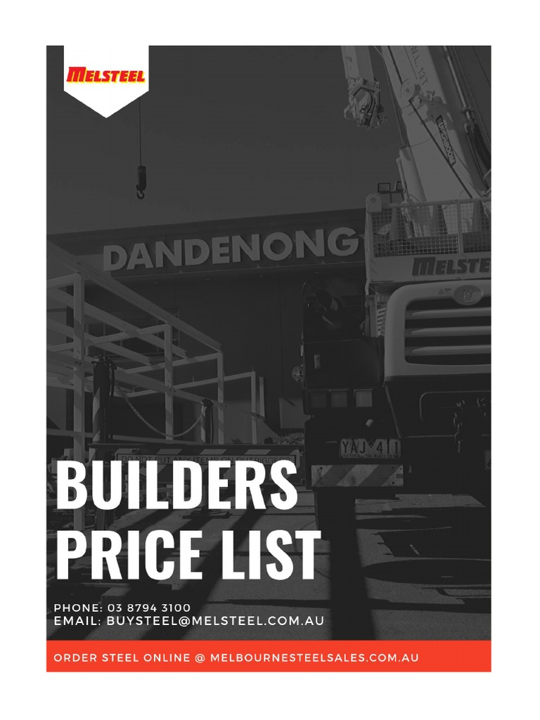Builders Price List JULY 2023 | PDF