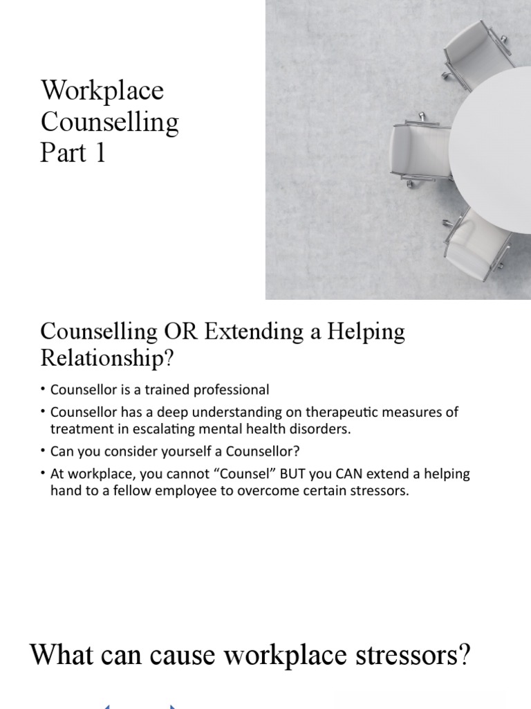 Workplace Counseling Part 01 | PDF | Self-Improvement