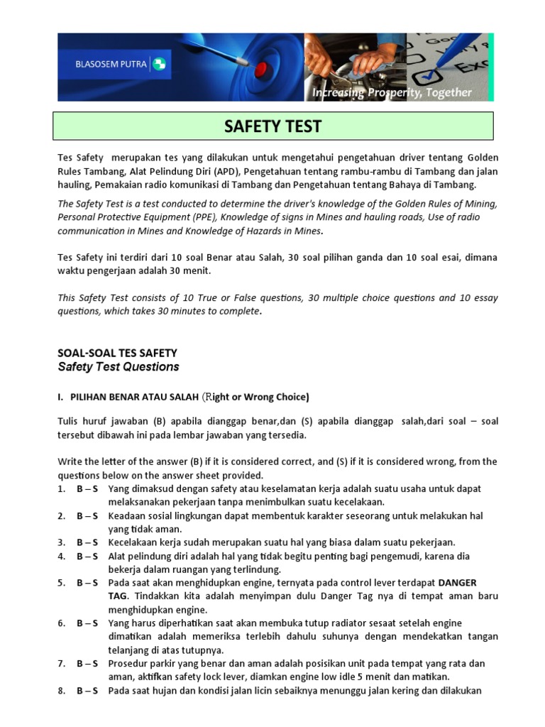 Safety Test - 2 | PDF
