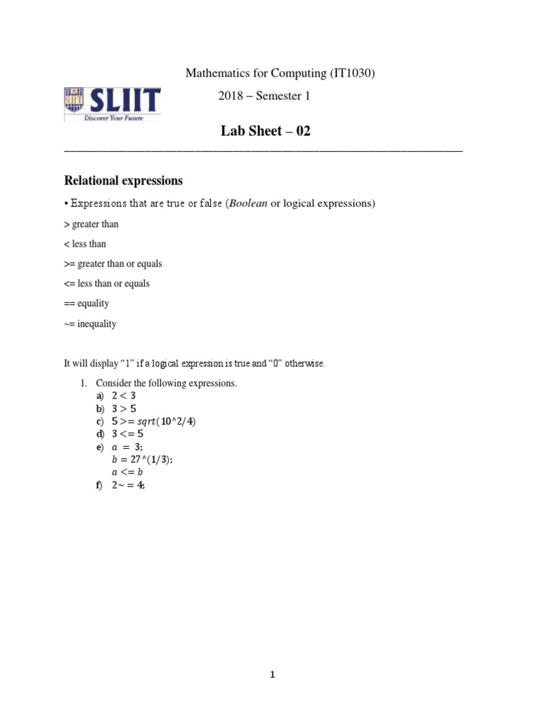 MC - Lab Sheets - Lab 02 octave | PDF