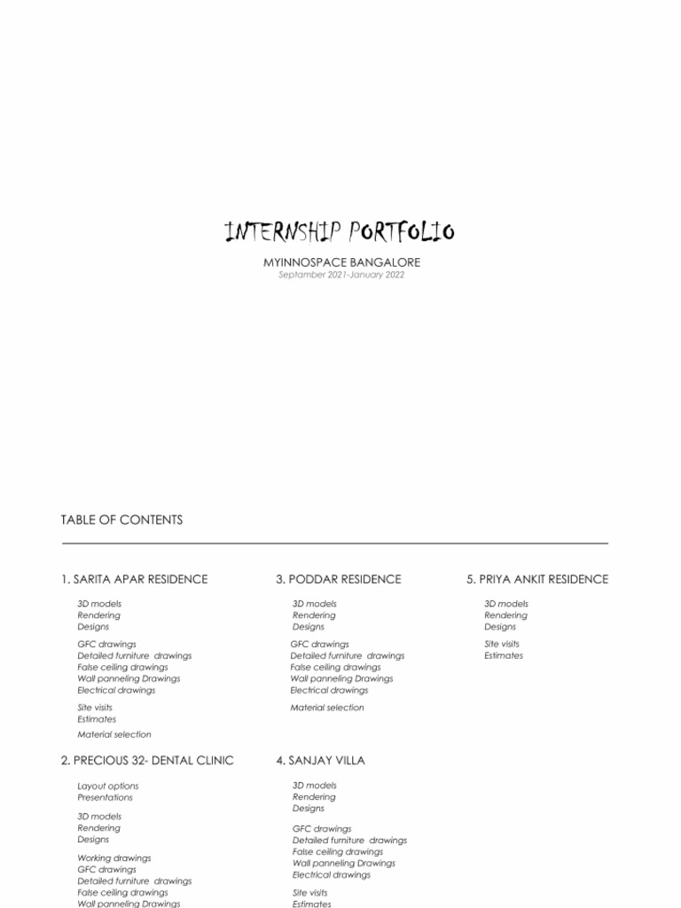 Internship Portfolio | PDF