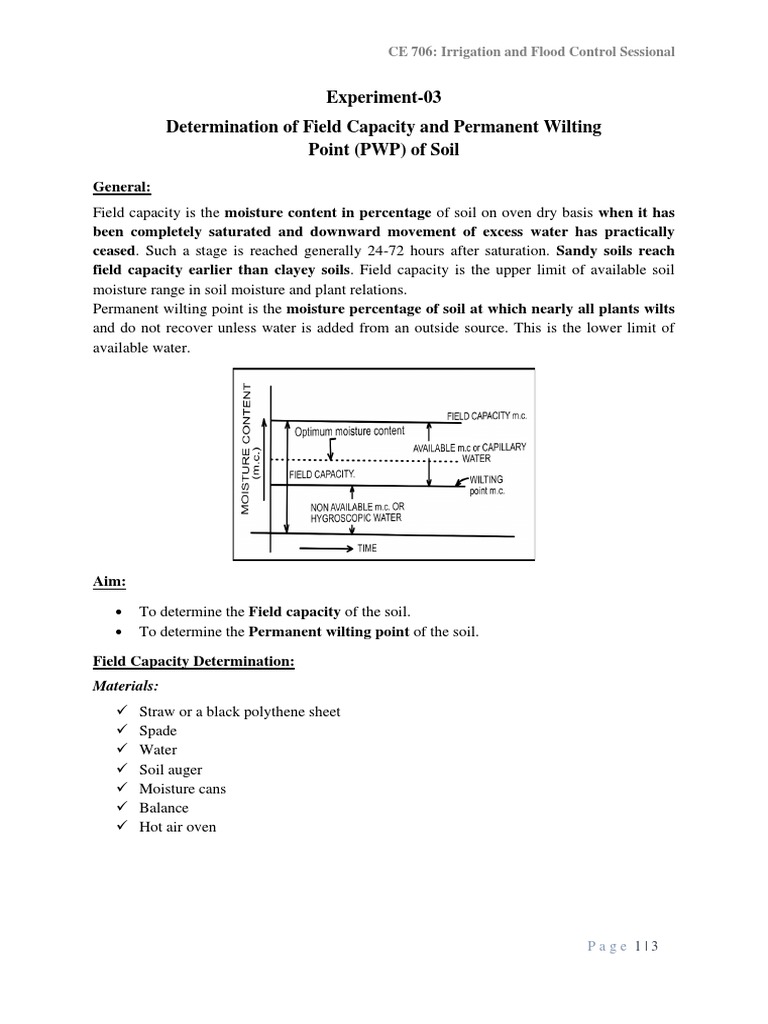 CE 706 - Experiment-03 | PDF | Soil | Environmental Technology