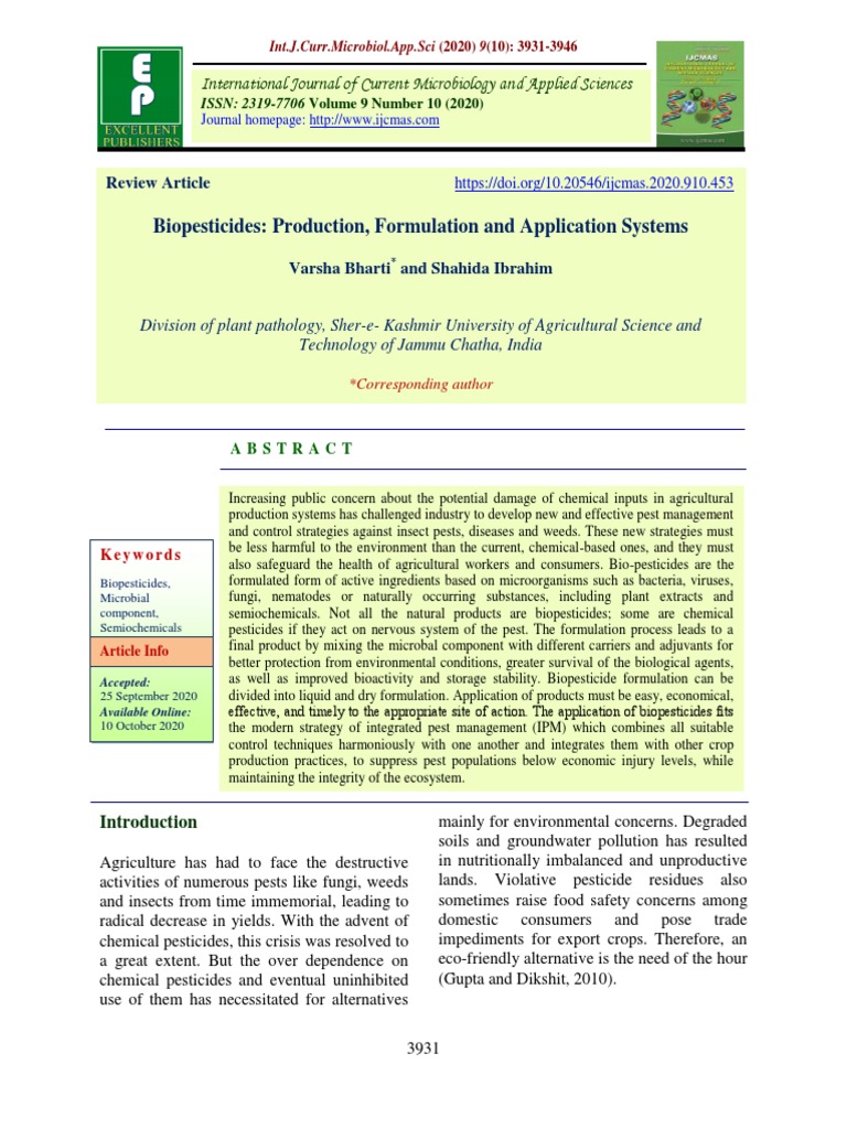 Biopesticide | PDF | Pesticide | Emulsion