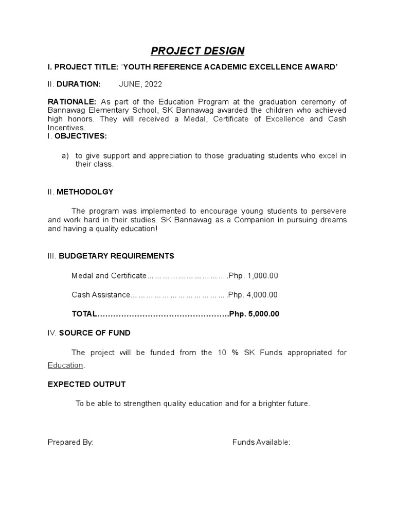 Sk Academic Award Project Design | PDF