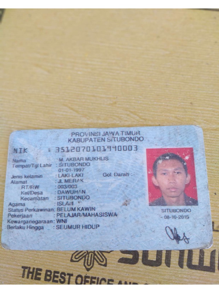 M. Akbar Mukhlis - KTP | PDF