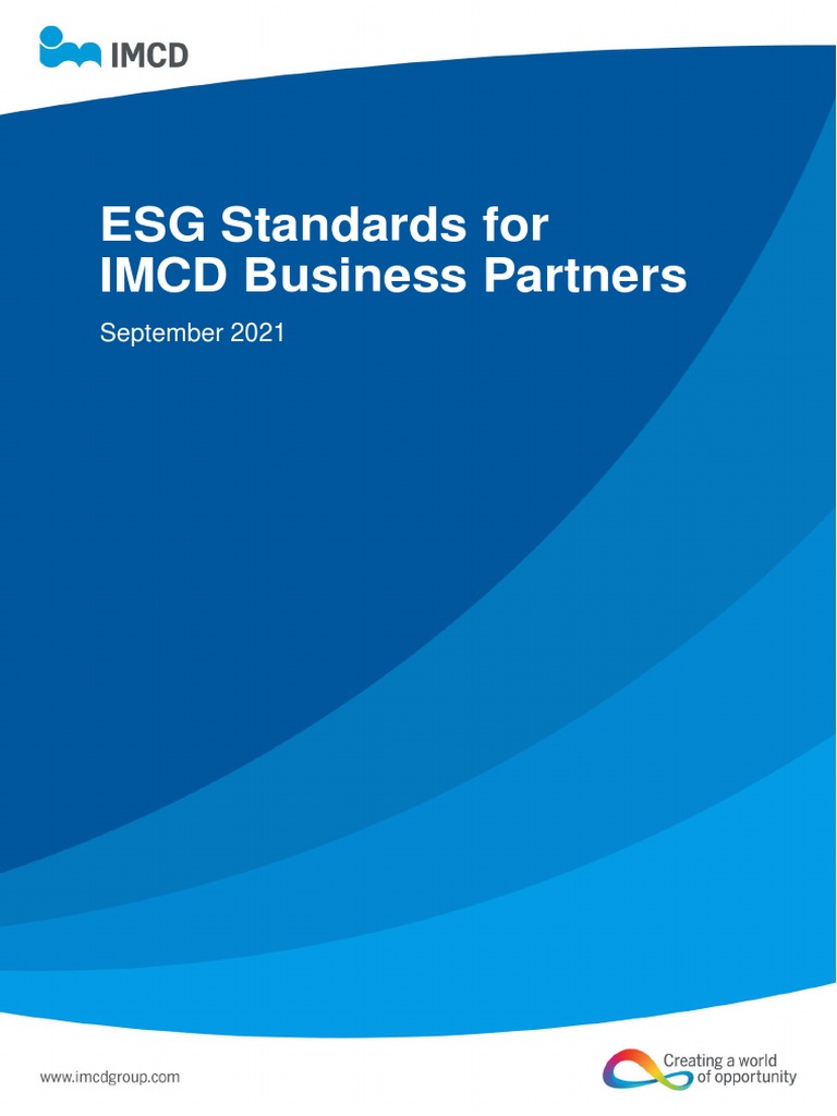 ESG Standards For IMCD Business Partners Sept 2021 | PDF | Labour Law ...