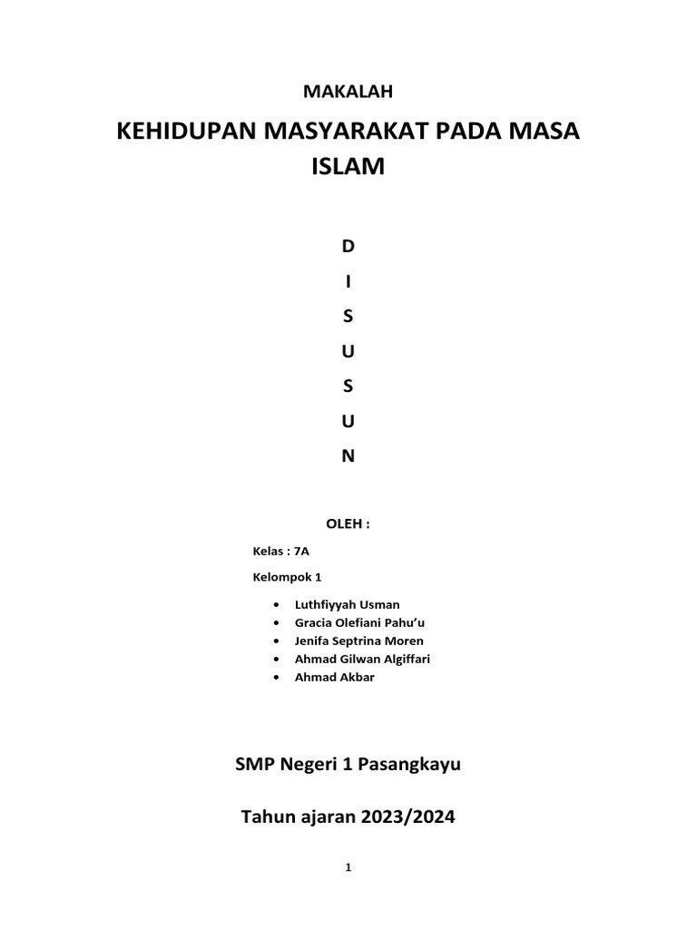 Makalah Sejarah Masuknya Islam (Lulu) 2 | PDF