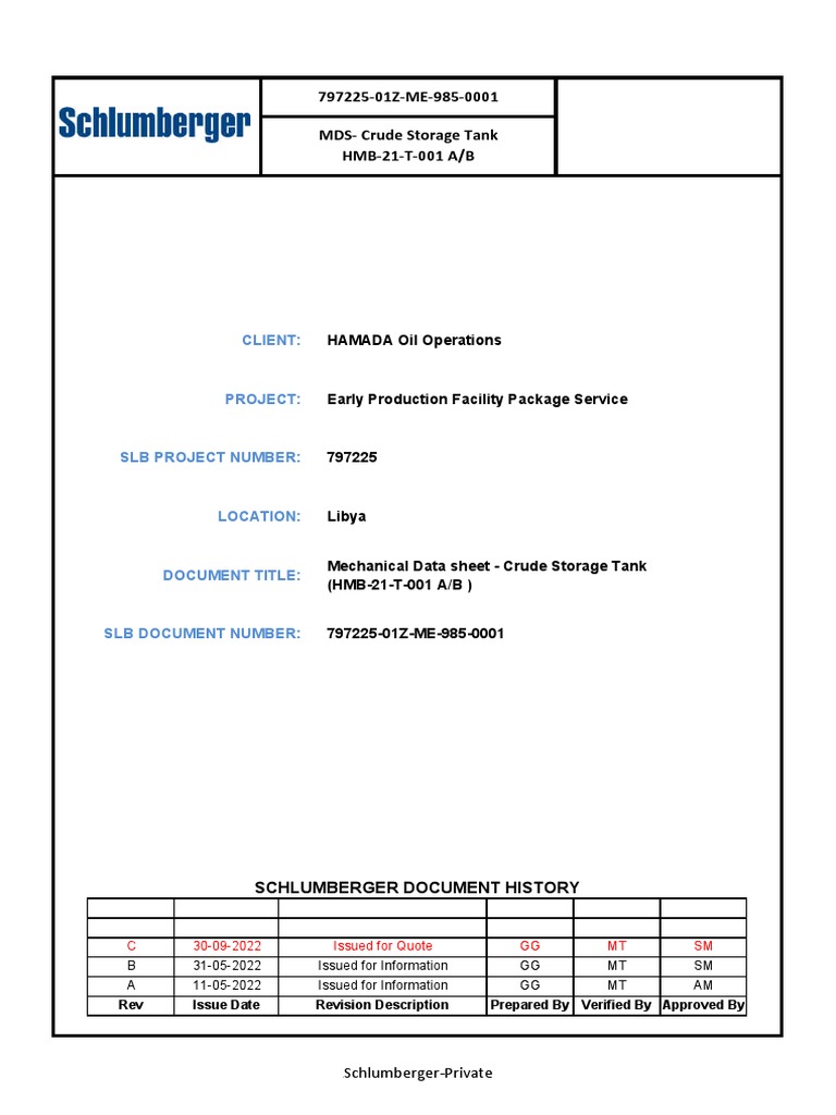 Crude Storage Tank Data Sheet | PDF | Nondestructive Testing | Pipe ...