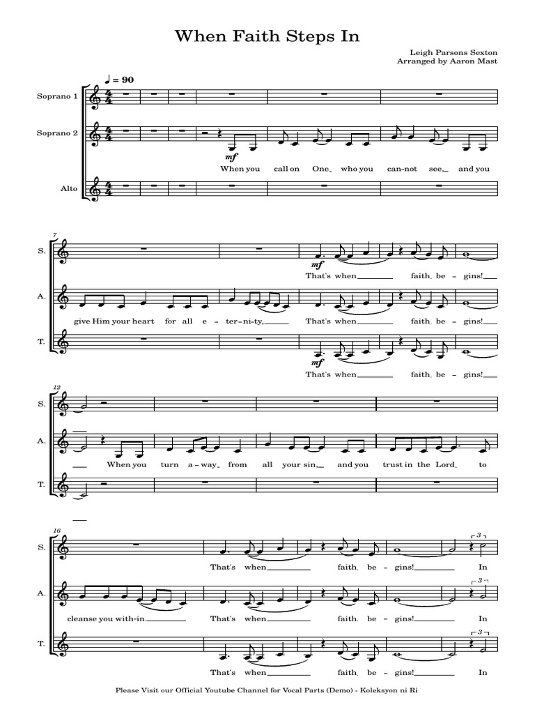 When Faith Steps In - Sheet Music | PDF