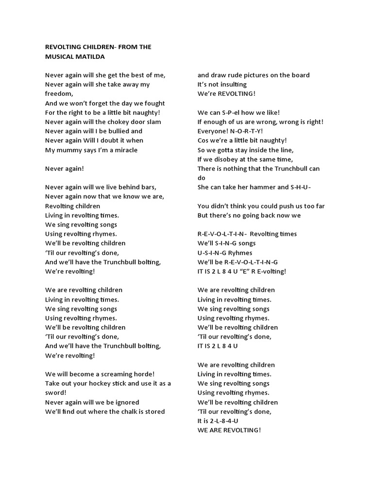 Revolting Children | PDF