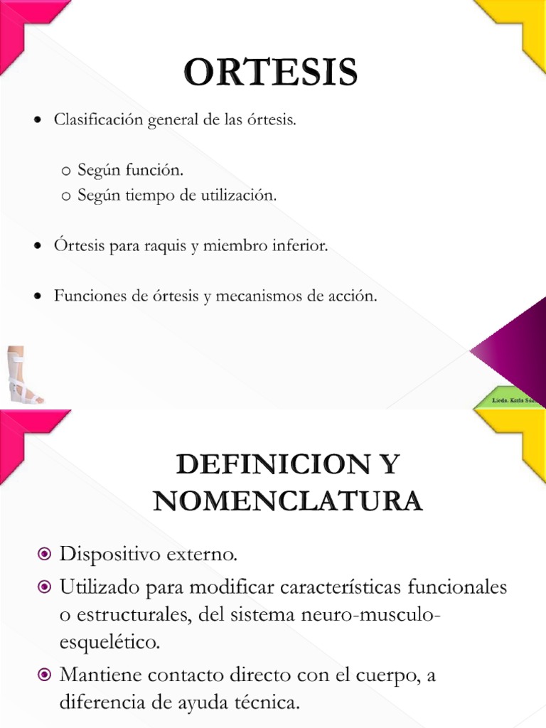 Ortesis (Clasificacion) | PDF