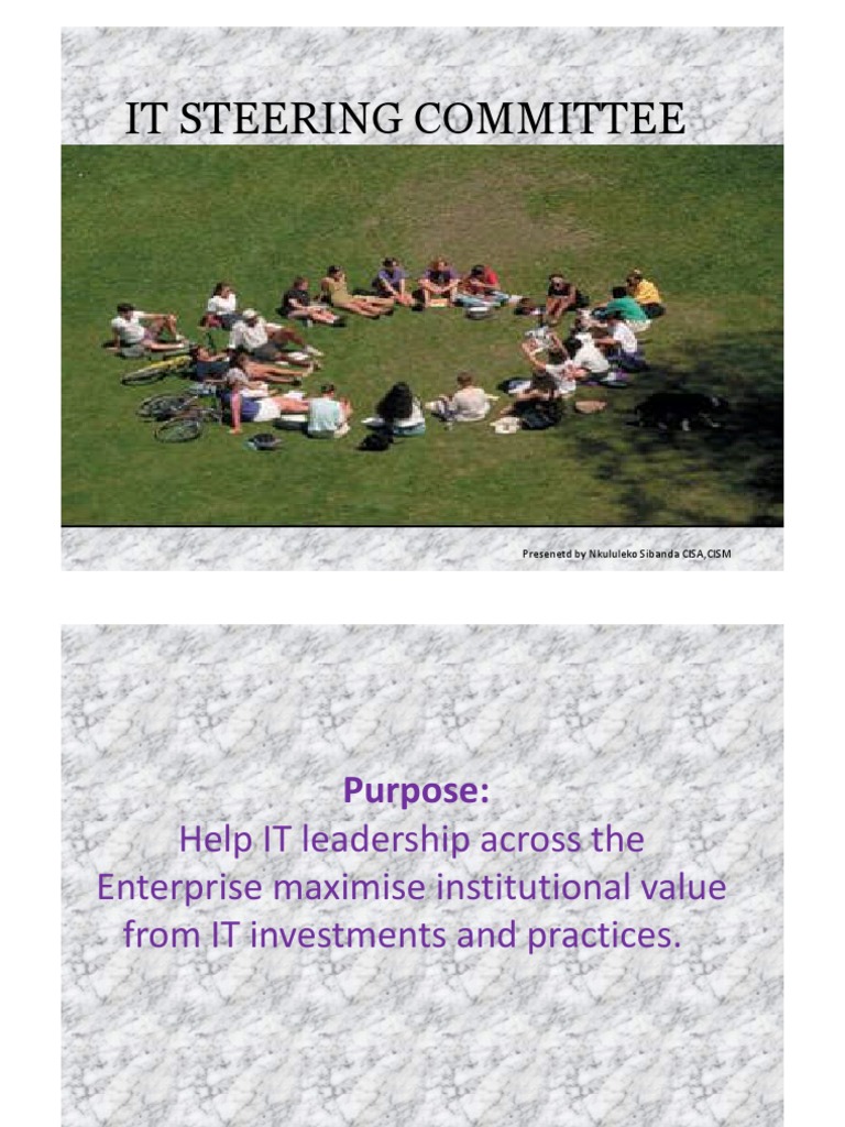 It Steering Committee | PDF | Governance | Business