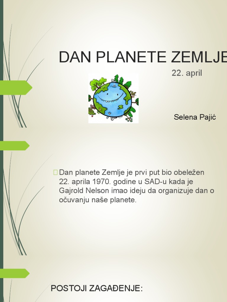 Dan Planete Zemlje Selena Pajic | PDF