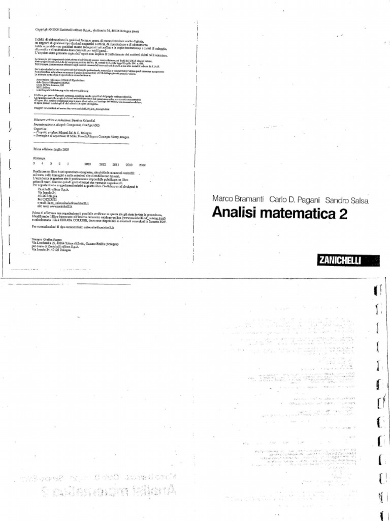 Analisi Matematica 2 | PDF