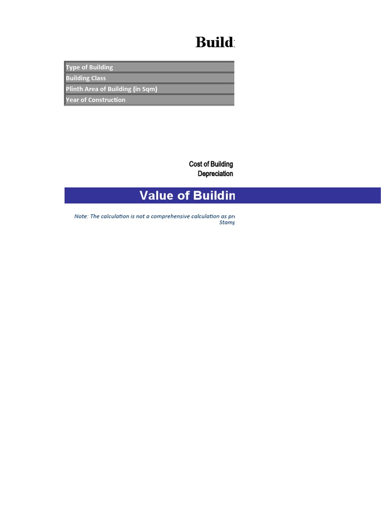 Building Value Calculator | PDF
