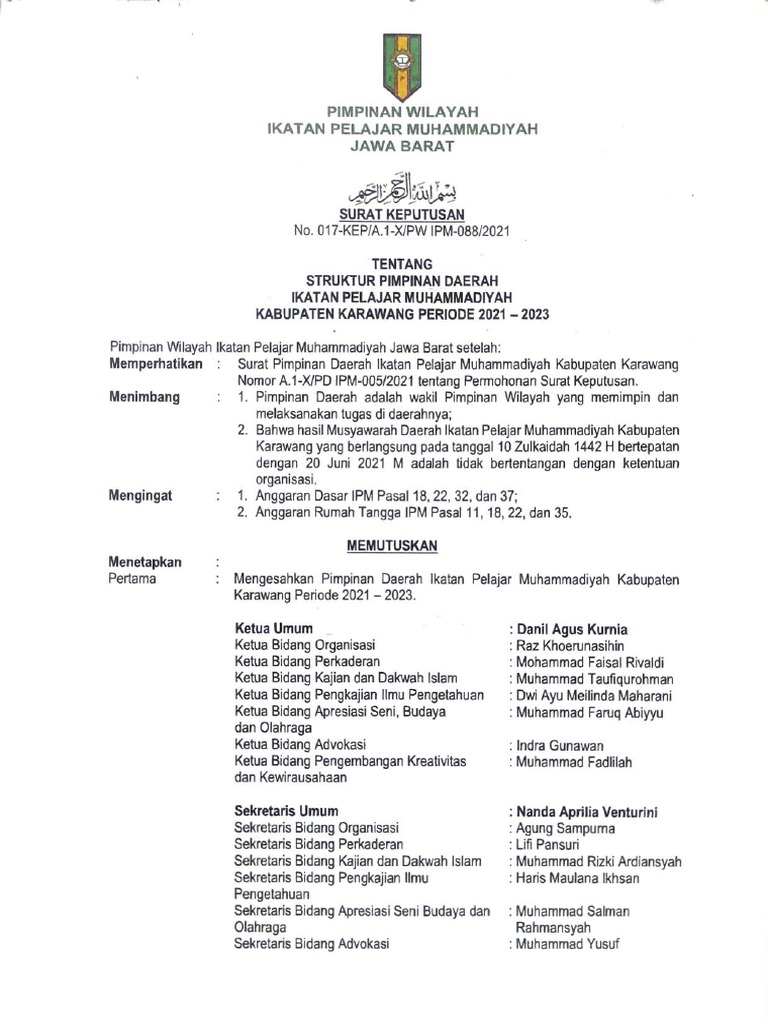 SK PD Ipm Terbaru | PDF