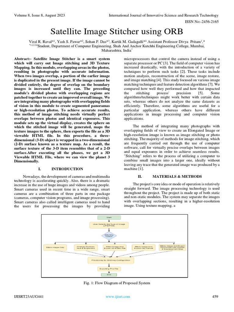 Satellite Image Stitcher Using ORB | PDF | 3 D Computer Graphics | Texture Mapping