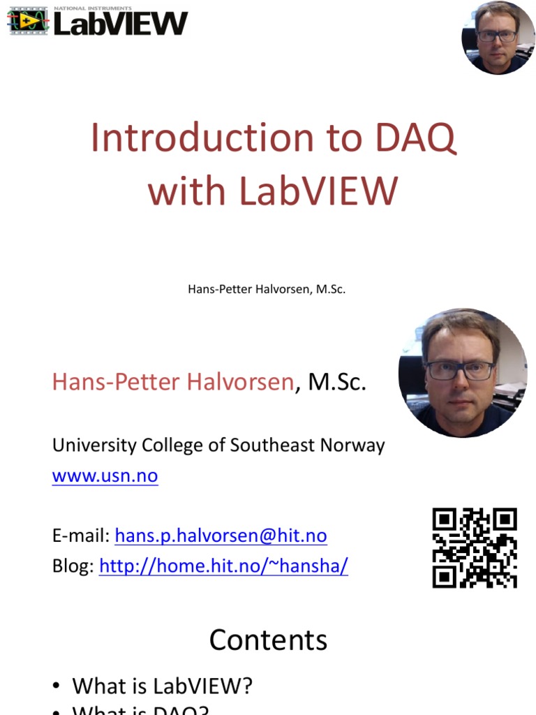 Introduction To DAQ With LabVIEW Video | PDF | Data Acquisition | Computing