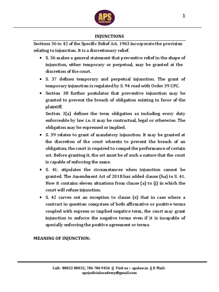 Injuctions, Declarations and Ratification | PDF | Injunction | Legal Remedy