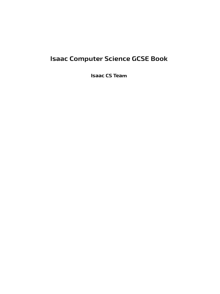 Isaac Cs Gcse Book 2022 | PDF | Computer Network | Computer Data Storage