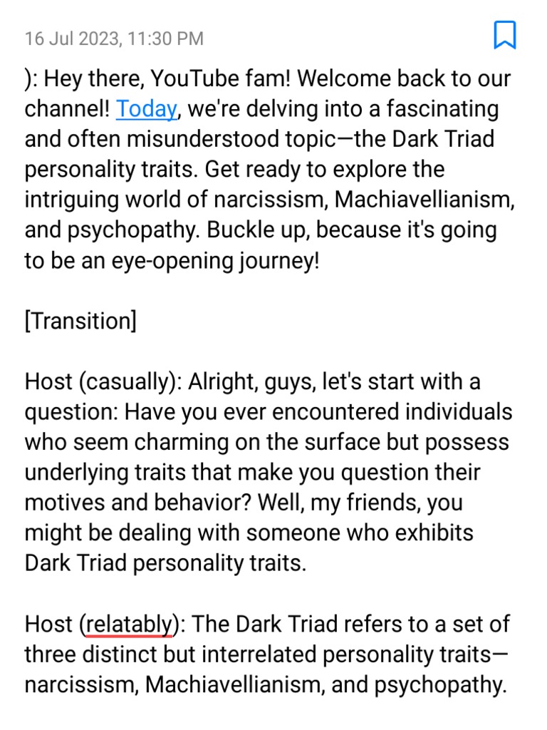 Understanding the Dark Triad | PDF | Career & Growth | Self-Improvement