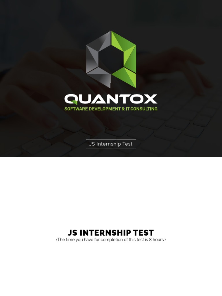 JS Internship Test | PDF | Computer Science | Software Development JS Internship Test | PDF | Computer Science | Software Development