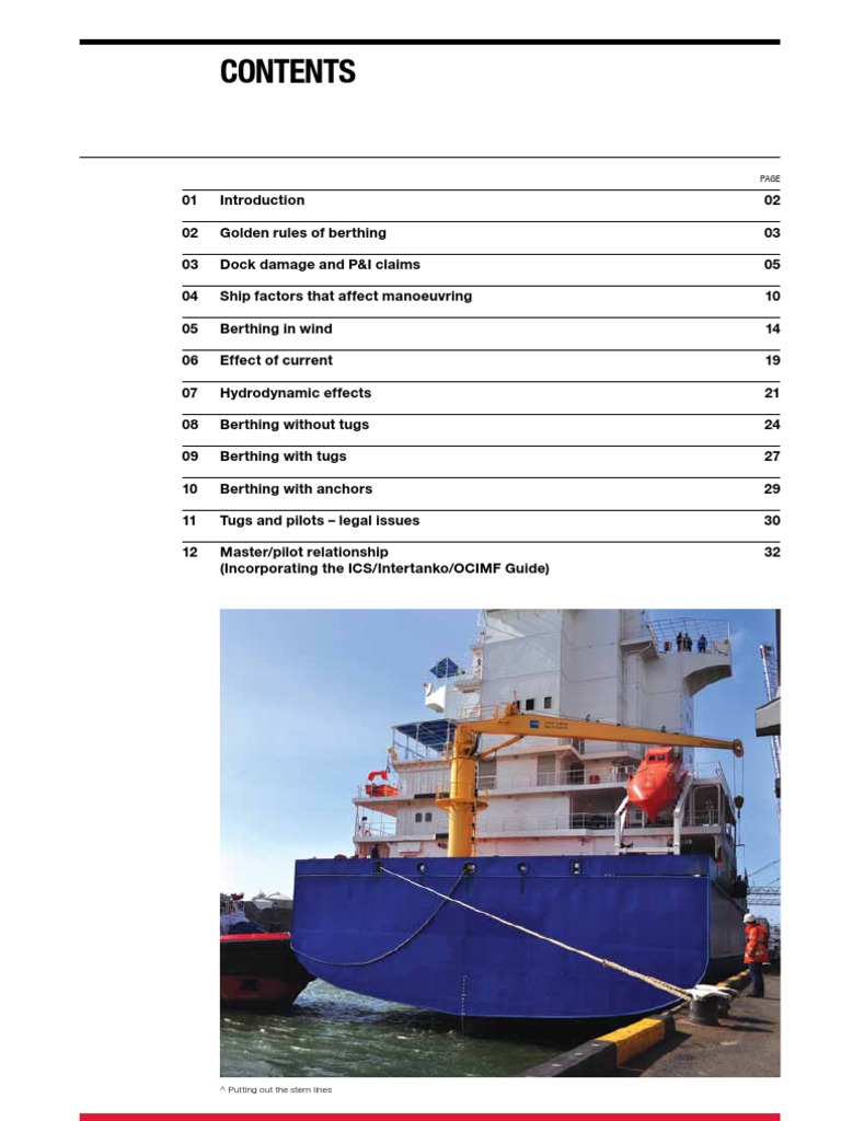 Master Guide To Berthing | PDF | Rudder | Ships