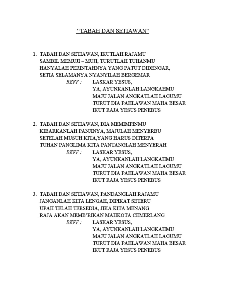 Tabah Dan Setiawan | PDF