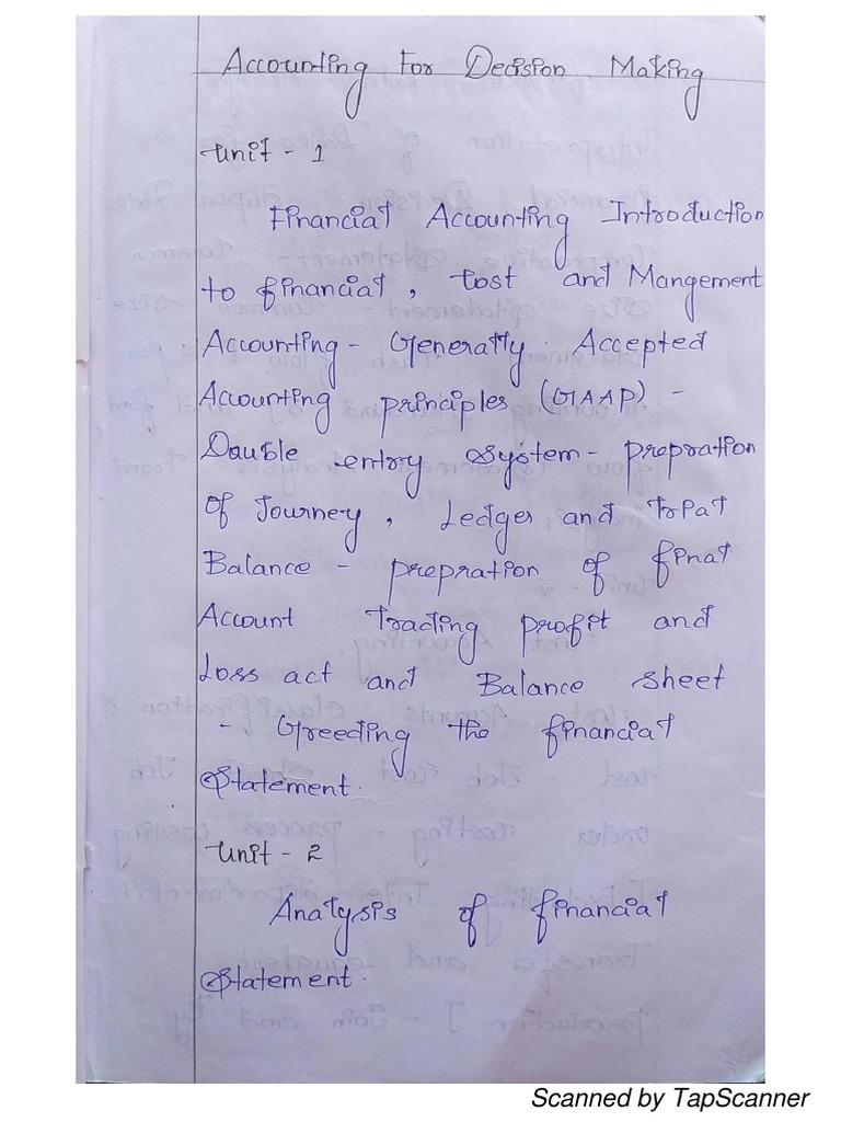 BA4104 - Accounting For Decision Making. | PDF