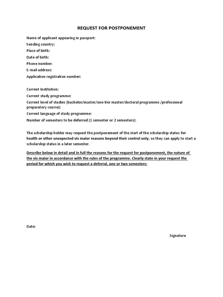 postponement-request | PDF