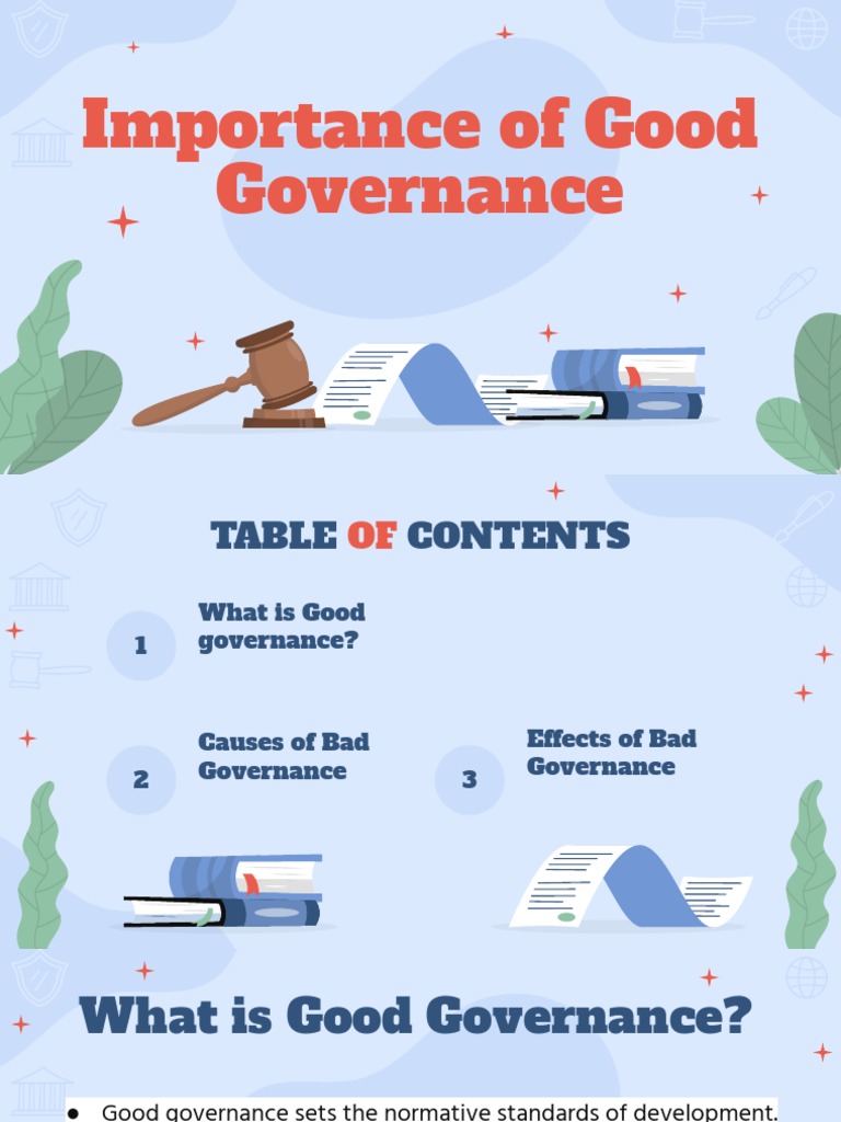 PPG Lesson 1.2 Good Governance v. Bad Governance | Download Free PDF ...