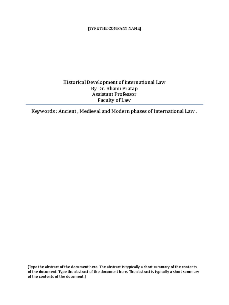 Historical Development of International Law | PDF | International Law ... Historical Development of International Law | PDF | International Law ...