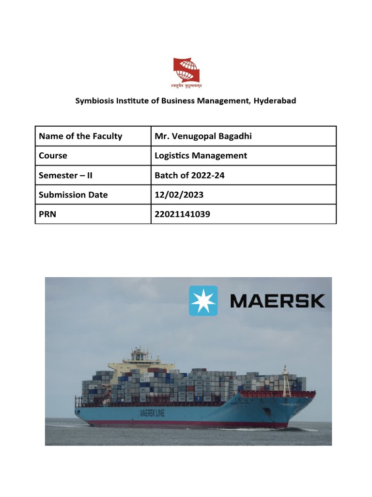 INTRODUCTION Maersk | PDF