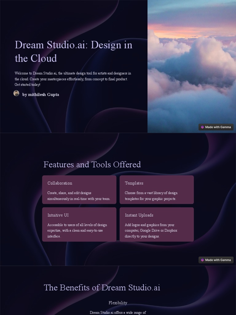 Dream Studioai | Download Free PDF | User Interface | Cloud Computing