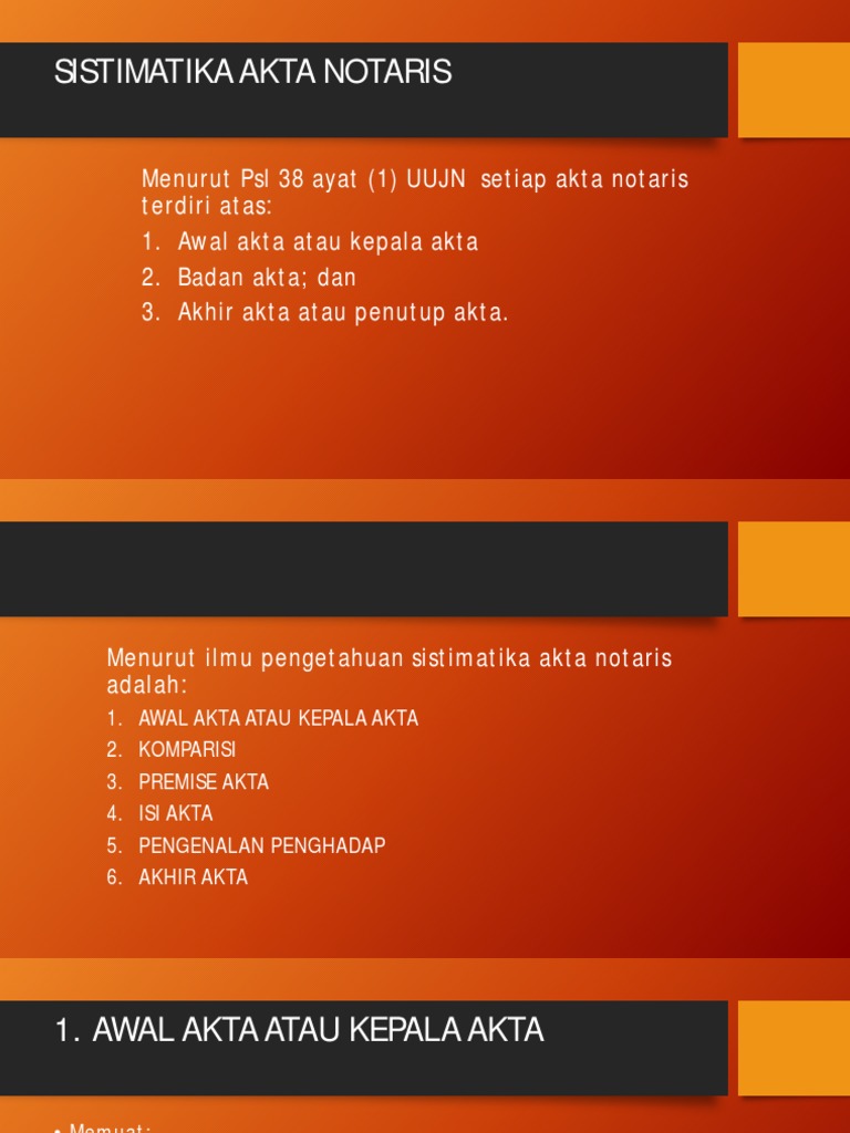 Sistematika Akta Notaris dan Penulisannya | PDF | Pengelolaan Keuangan ...