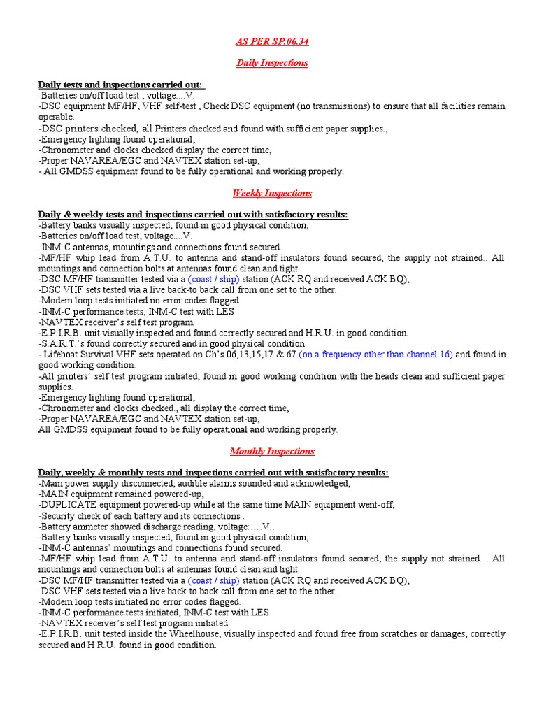 Logbook Entries For Tests | PDF | High Frequency | Very High Frequency