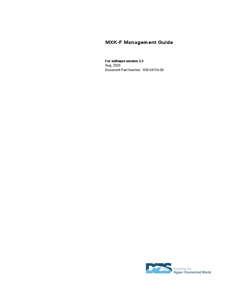MXK-F 3.3 Management Guide 830-04154-06 | PDF | Command Line Interface | Computer Engineering