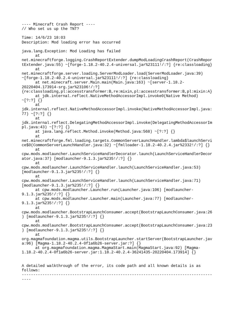 Crash 2023 06 14 - 18.03.47 FML | Download Free PDF | Java (Programming Language) | Computing