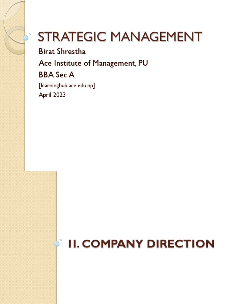 Strategic Management 2 Pdf Goal Strategic Management
